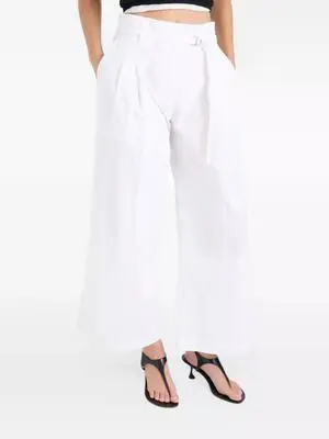 Proenza Schouler White Label Belted Poplin Trousers - White