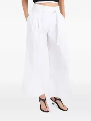 Proenza Schouler White Label Belted Poplin Trousers - White