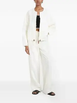 Proenza Schouler White Label Fringed Jacquard Jacket - Neutrals