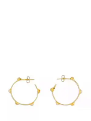 Sylvia Toledano Bianca Hoop Earrings With Quartz And Jasper