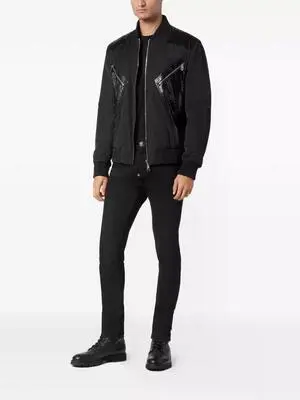 Philipp Plein Python-panelled Bomber Jacket