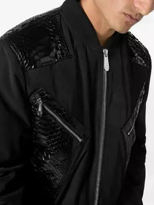 Philipp Plein Python-panelled Bomber Jacket
