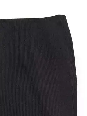Alberta Ferretti Ribbed Knit Straight Skirt