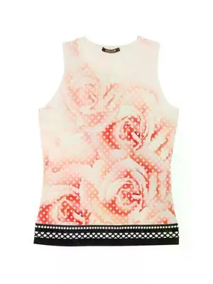 Roberto Cavalli 2000s Floral Print Sleeveless Top - Pink