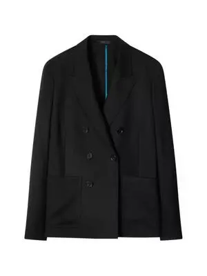 Paul Smith Double-breasted Wool Blazer - Black