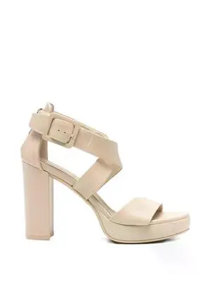 NEROGIARDINI Crossover Strap Platform Sandals