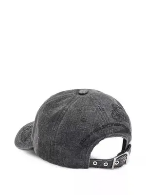 GANNI Embroidered Logo Denim Cap