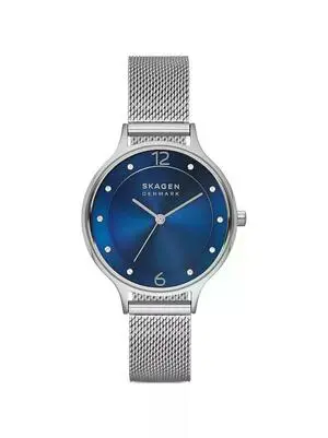 Skagen Anita Lille 30mm Stainless Steel Mesh Watch With Dial - Blue