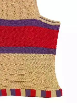 Dior 1980s Striped Knit Top - Neutrals