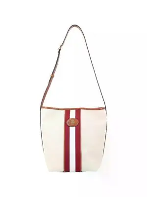 Bally Logo Patch Shoulder Bag - Neutrals