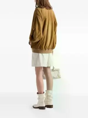 Prada Suede Blouson Jacket - Brown