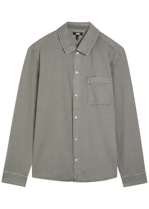 Paige Cotton-blend Shirt - Grey