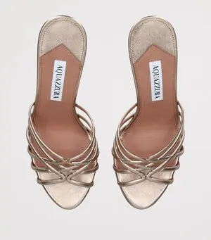 AQUAZZURA Wild Dream Metallic Mules