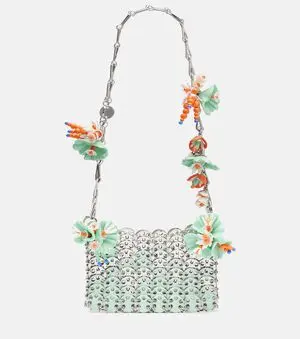 Rabanne Small Embellished Shoulder Bag - Silver