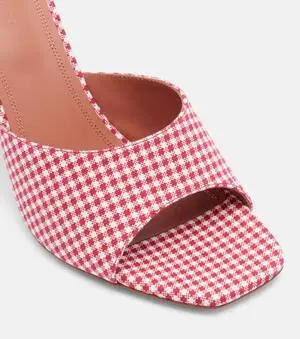 Amina Muaddi Lupita Gingham Mules - Red