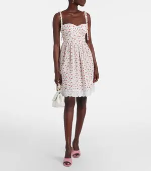 Amina Muaddi Lupita Gingham Mules - Red
