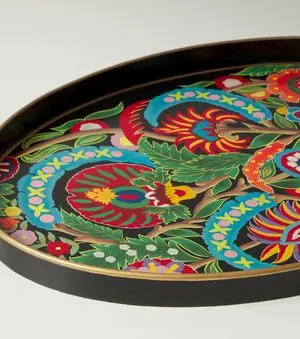 LES-OTTOMANS Ikat Iron Tray