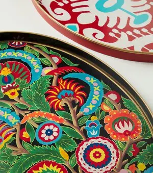 LES-OTTOMANS Ikat Iron Tray