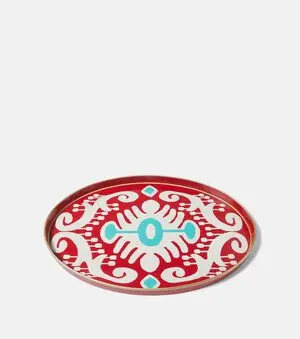 LES-OTTOMANS Ikat Iron Tray - Multicoloured