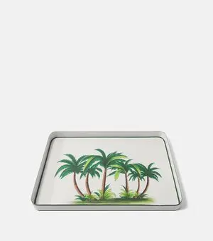LES-OTTOMANS Palma Iron Tray - Multicoloured
