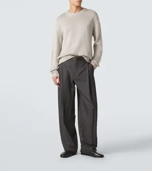 SAMAN AMEL Gio Silk Sweater - Grey