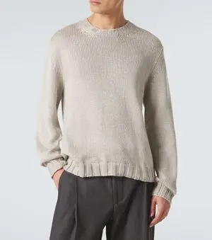 SAMAN AMEL Gio Silk Sweater - Grey