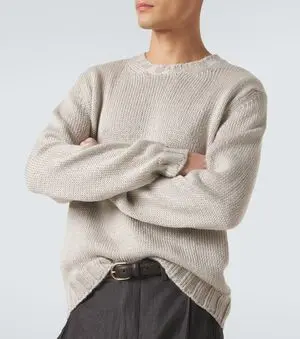 SAMAN AMEL Gio Silk Sweater - Grey
