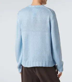 SAMAN AMEL Gio Silk Sweater - Blue