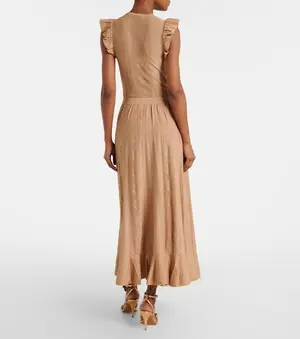 Zimmermann Aster Pointelle Lame Maxi Skirt