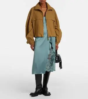 Acne Studios Zip-up Logo Jacket - Brown