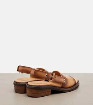 Miu Miu Leather Slingback Sandals