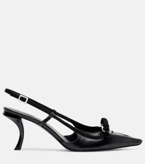 ROGER VIVIER Virgule 75 Leather Slingback Pumps