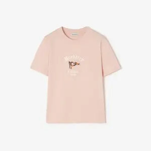 Burberry Check Flag Cotton T-shirt - Compact Pink