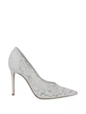 GIANVITO ROSSI Claudia Lace Pointed-toe Stiletto Pumps - White