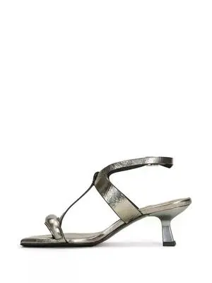 DONNARÌ Metallic Effect Pebble Detail Sandals