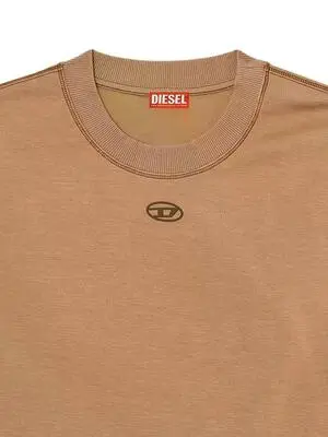 DIESEL® Cropped Sweatshirt With Logo Detail - Neutrals