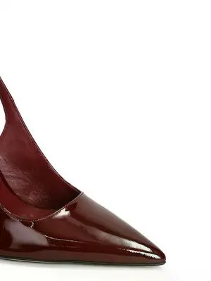 STUART WEITZMAN Patent Finish Ankle Strap Pumps