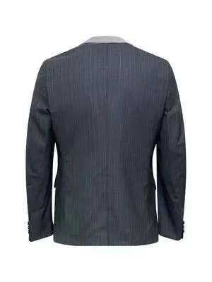 Comme Des Garçons Pinstripe Houndstooth-panel Blazer