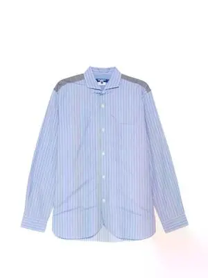 Junya Watanabe Contrast-striped Shirt - Blue