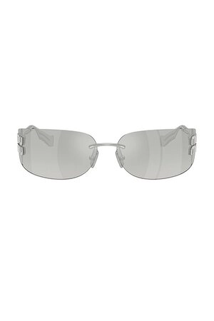 Miu Miu Rectangular Sunglasses - Silver
