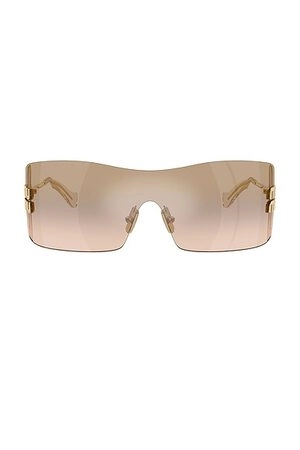 Miu Miu Rectangular Sunglasses - Brown