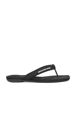 Alexander Wang Jenna Tubular Flat Thong Sandal - Black