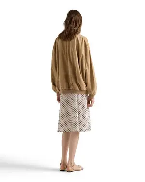 Prada Polka-dot Print Marocain Shirt Dress