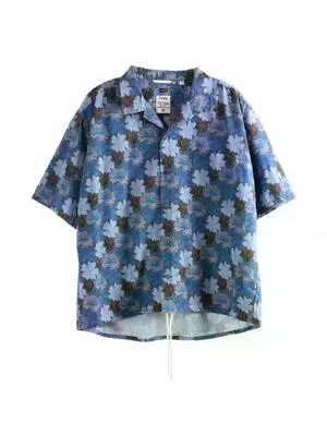 Nanamica Nanaloha Floral-print Shirt - Blue