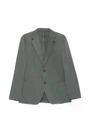 LARDINI Notch-lapel Single-breasted Blazer - Grey