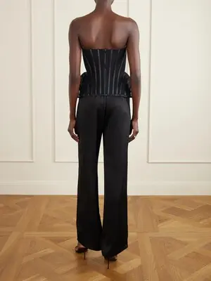 Carolina Herrera Strapless Tulle Bustier Top