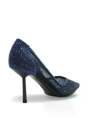 LE SILLA Crystal Embellished Mesh Pumps