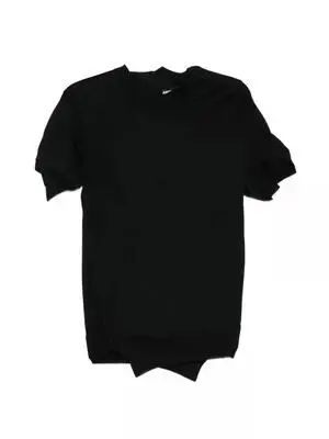 Junya Watanabe Asymmetrical Knitted Top - Black