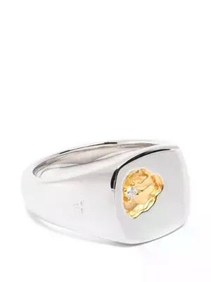 Tom Wood Small Mined Diamond Ring - Silver