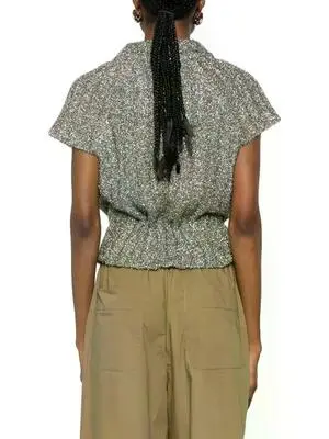 SUSANNE BOMMER Glitter-effect Tie-fastening Cardigan - Grey